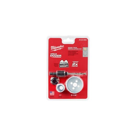 Milwaukee Tool Door Lock Hole Dozer Hole Saw Kit 49-22-4063 | Zoro
